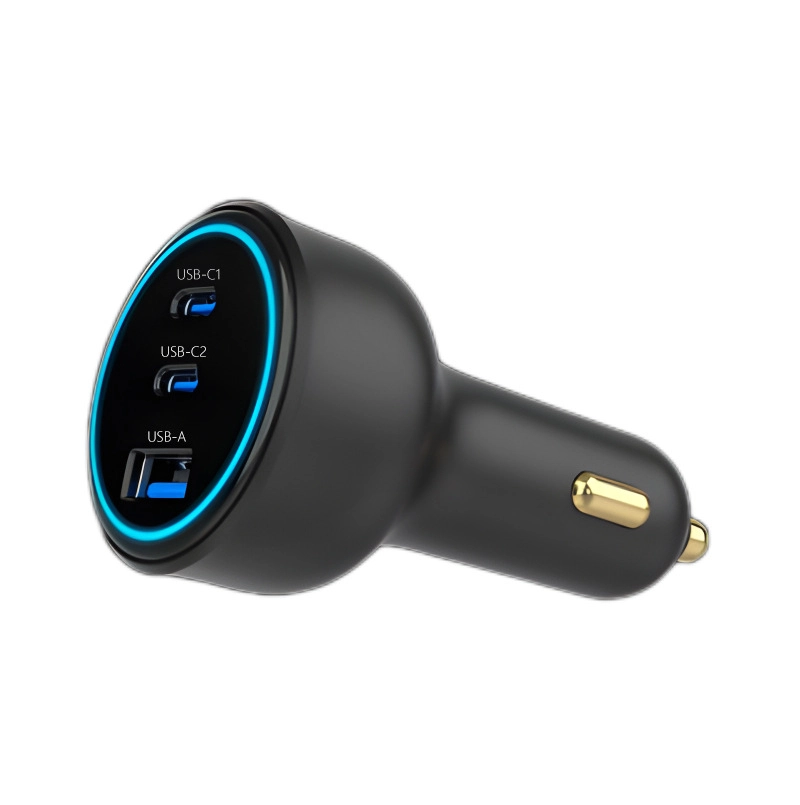 138W Fast in-Car charger With Blue Light Circle | Shenzhen QUAS ...