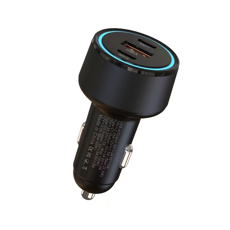 138W Fast in-Car charger With Blue Light Circle | Shenzhen QUAS ...